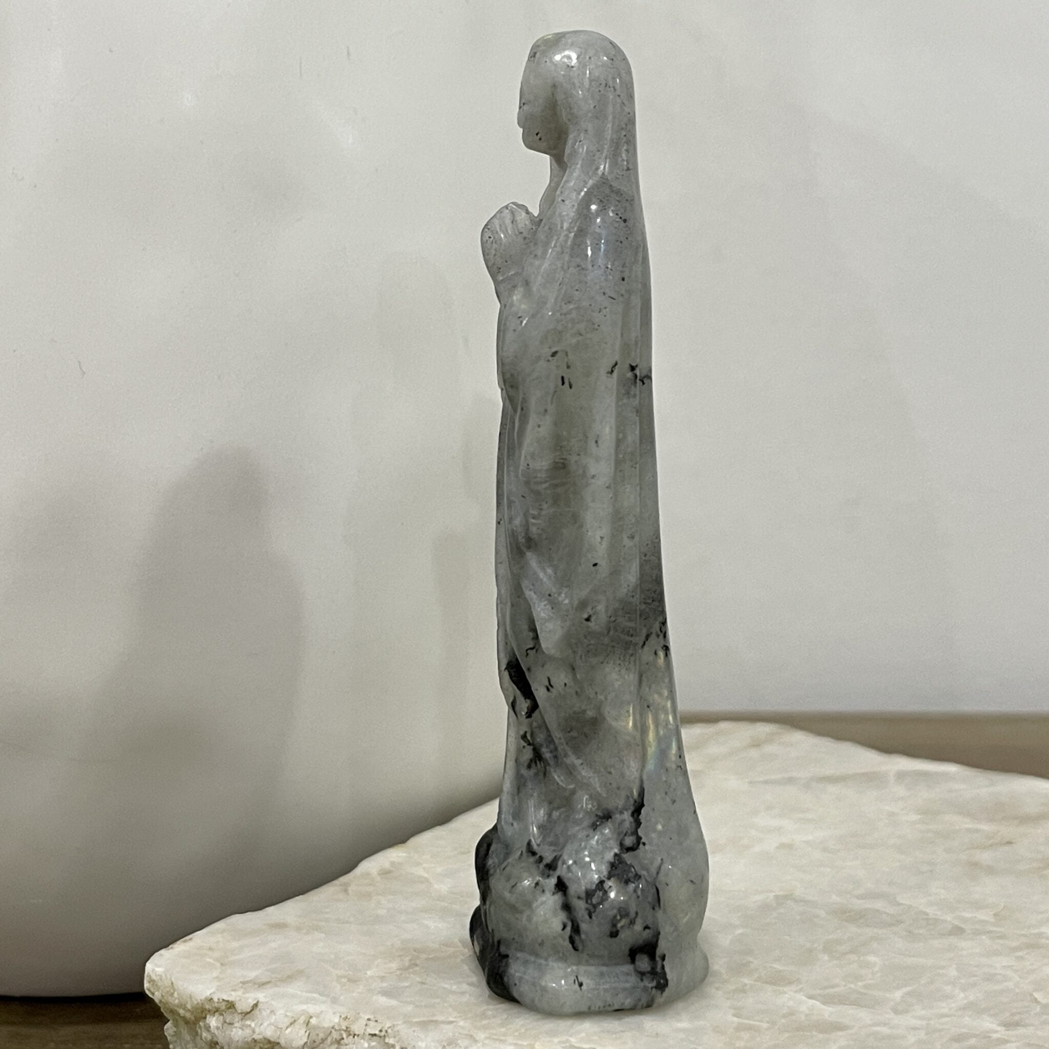 Beautiful Labradorite Crystal Mary Statue - 10cm Madonna 01 - Hunting ...