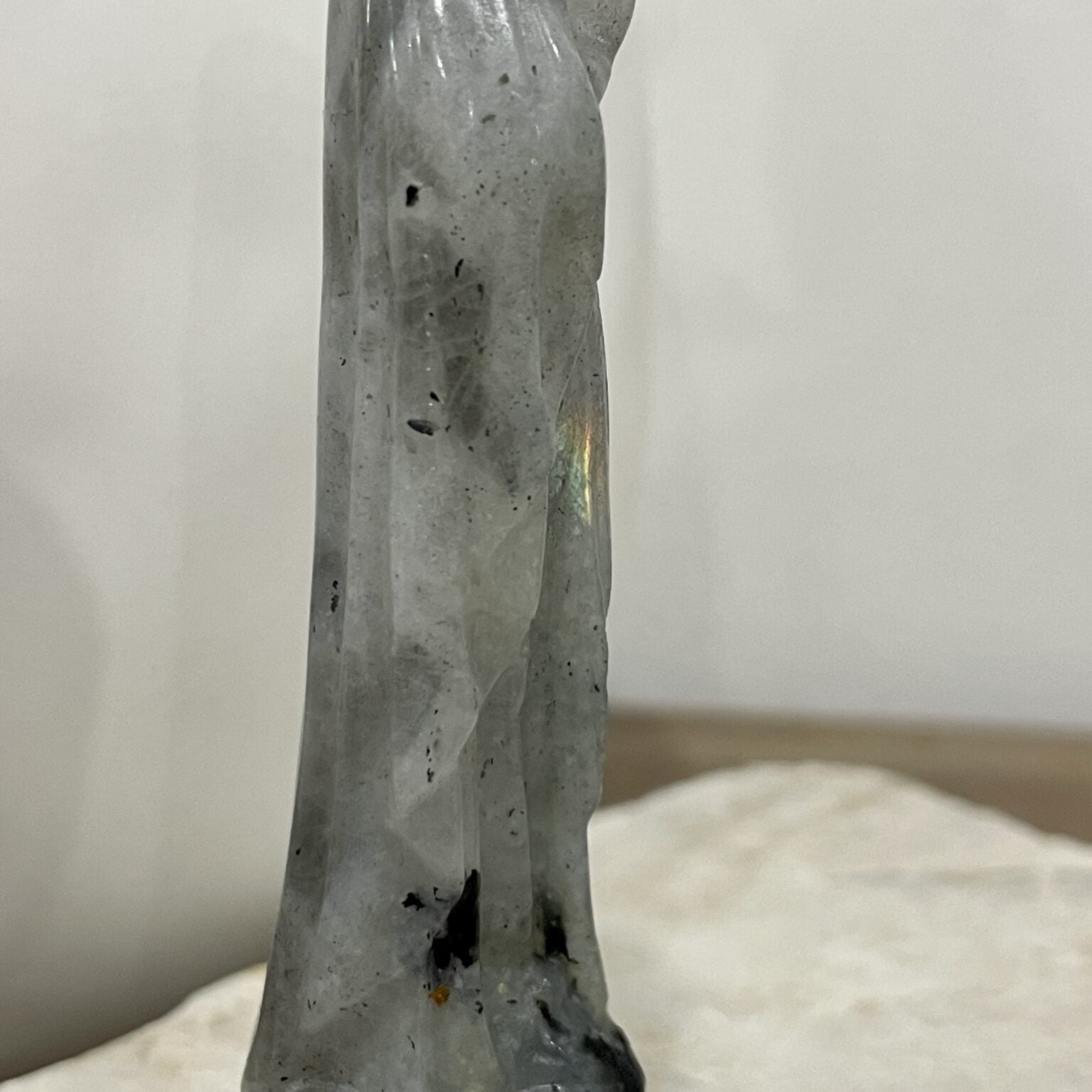 Beautiful Labradorite Crystal Mary Statue - 10cm Madonna 01 - Hunting ...